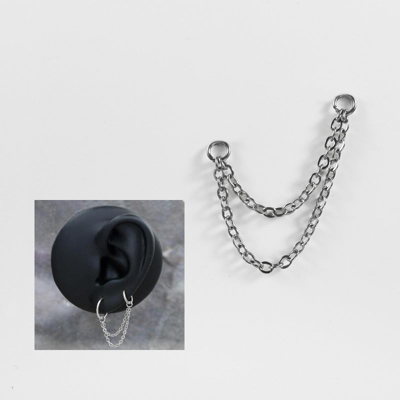 Double Connecting Chain for Ear Piercings – Arka
