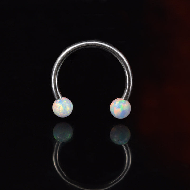 BCR Circular Barbell 1.2mm (16G) with Opal Ball Ends – Arka