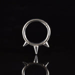 Punk Triple Spike Clicker Ring | Tragus, Rook, Helix, Daith – Arka