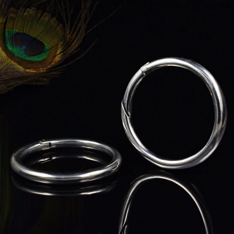 Ear Hangers, Silver Brass Hoops for Stretched Ears – Arka