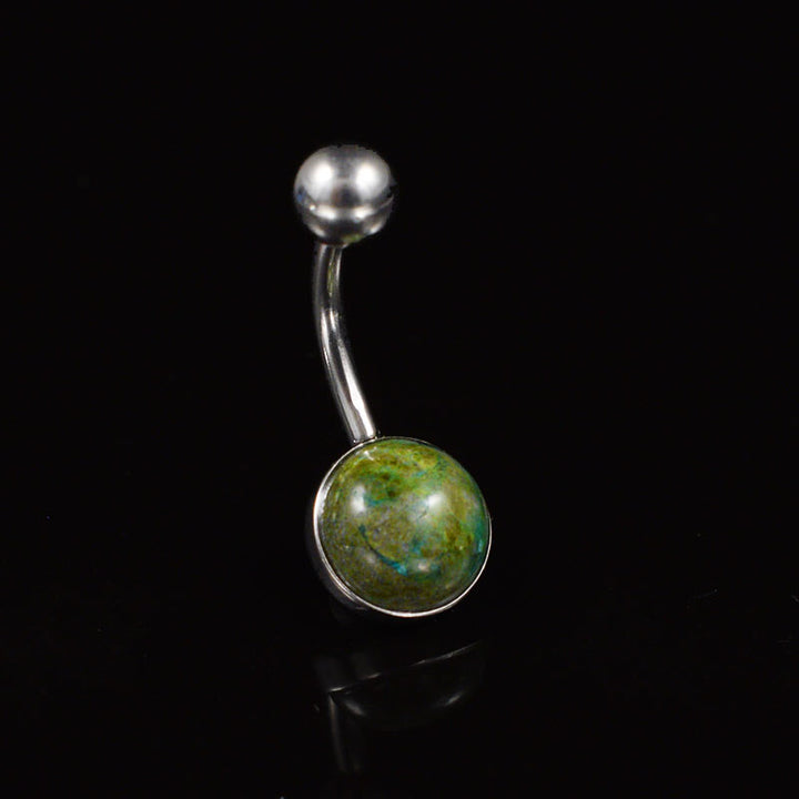 Navel Bar with African Jade Stone – Arka