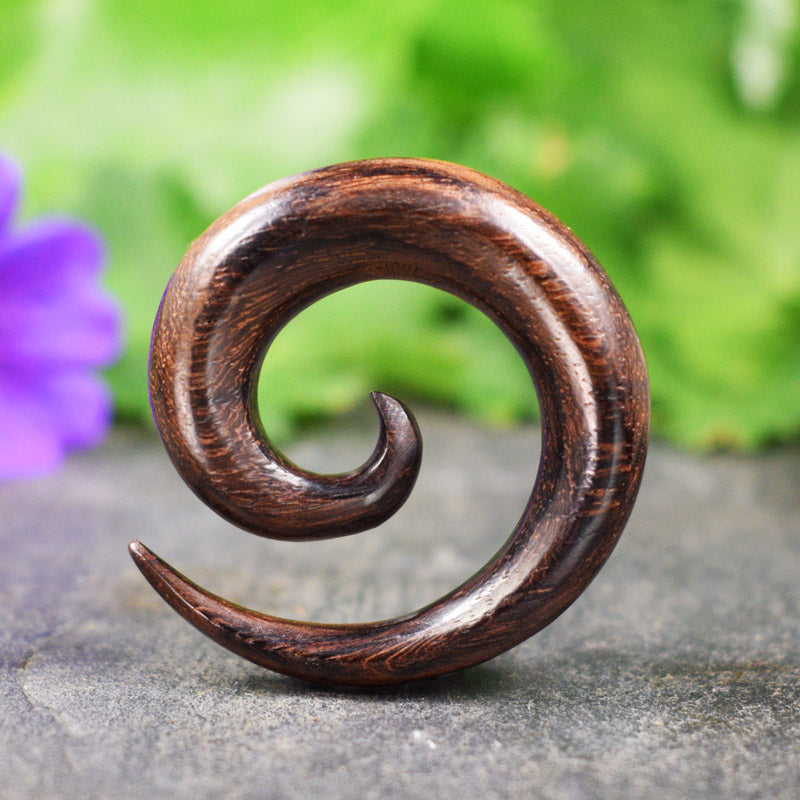Wooden Ear Spiral. Classic Ear Stretcher in Wood. – Arka